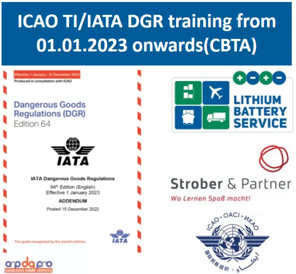 ICAO TI /IATA DGR training from 01. January 2023 onwards (CBTA)