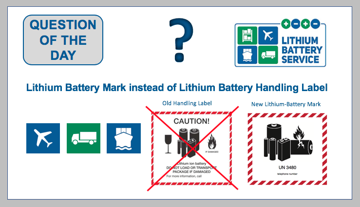 Question of the day: Lithium Battery Mark instead of Lithium Battery ...