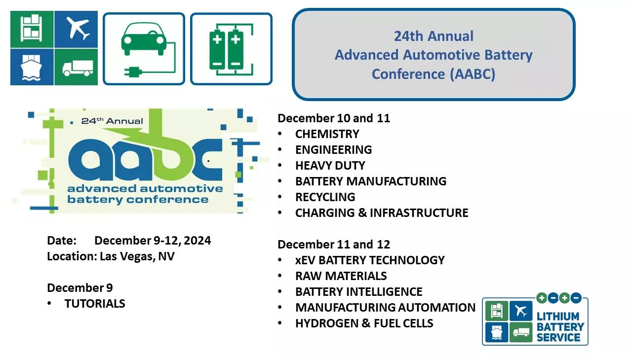 24. Jährliche Konferenz für zukunftsweisende Autobatterien (Advanced ...