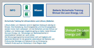 Lithium-Battery-Safety Training-Shmuel De-Leon Energy, Ltd. Lithium ...
