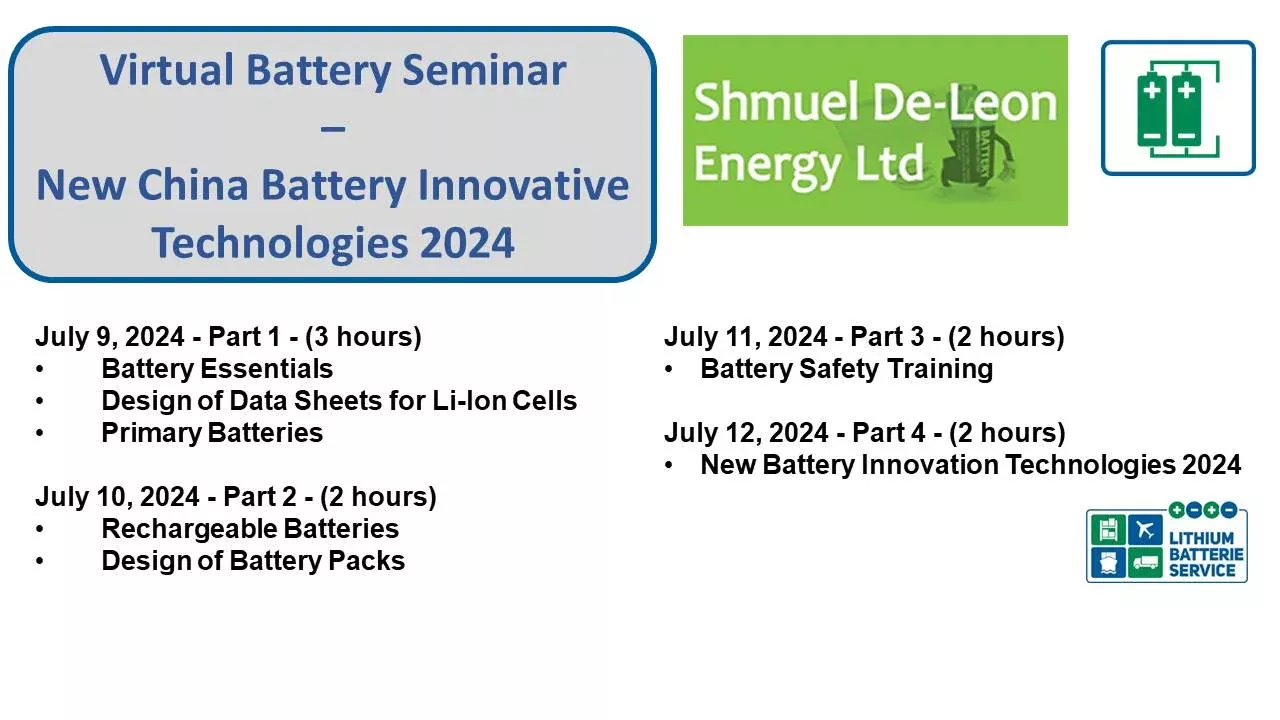 Virtual Battery Seminar – New China Battery Innovative Technologies 2024