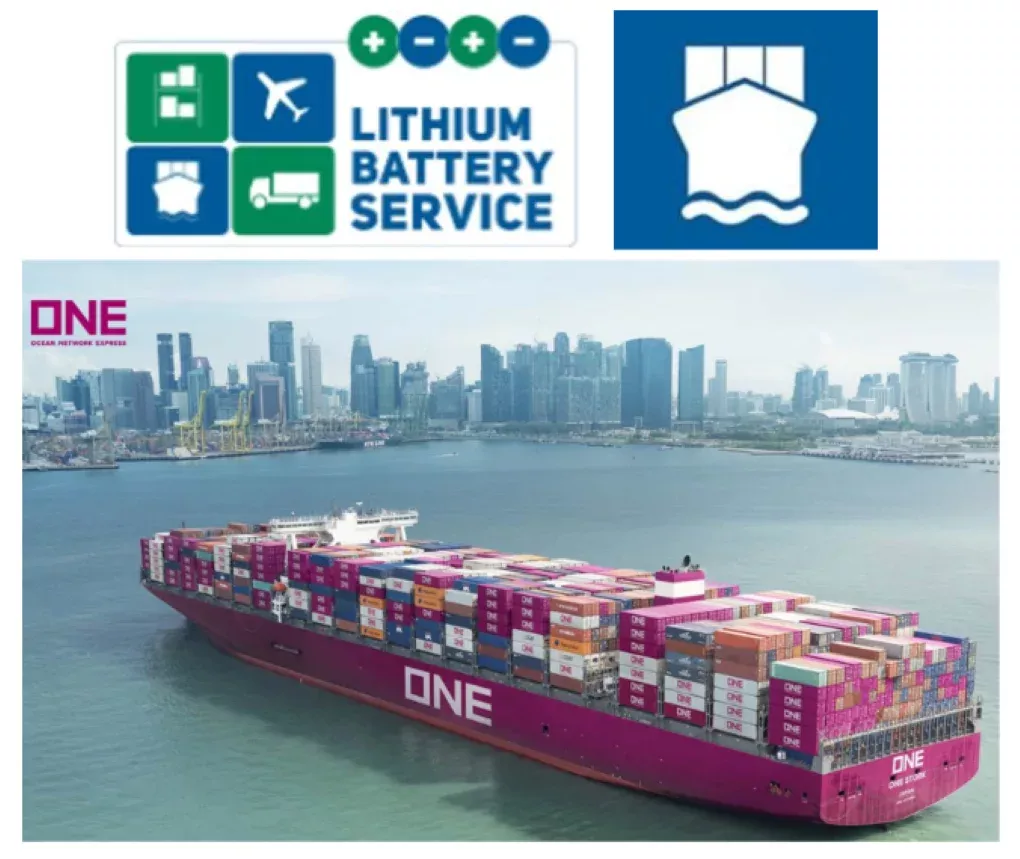 Information on batteries shipped with the ocean carrier group ONE ...