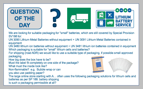 Which packaging is suitable for "small" lithium cells and lithium ...